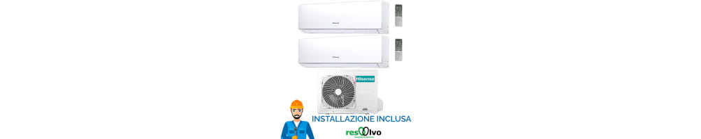 Dual split compreso installazione con predisposizione - Climaway